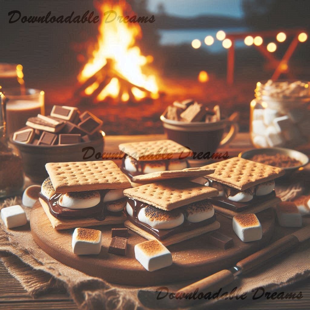 12 Delicious S'mores Watercolor Clipart Bundle Scrapbooking Kit ...