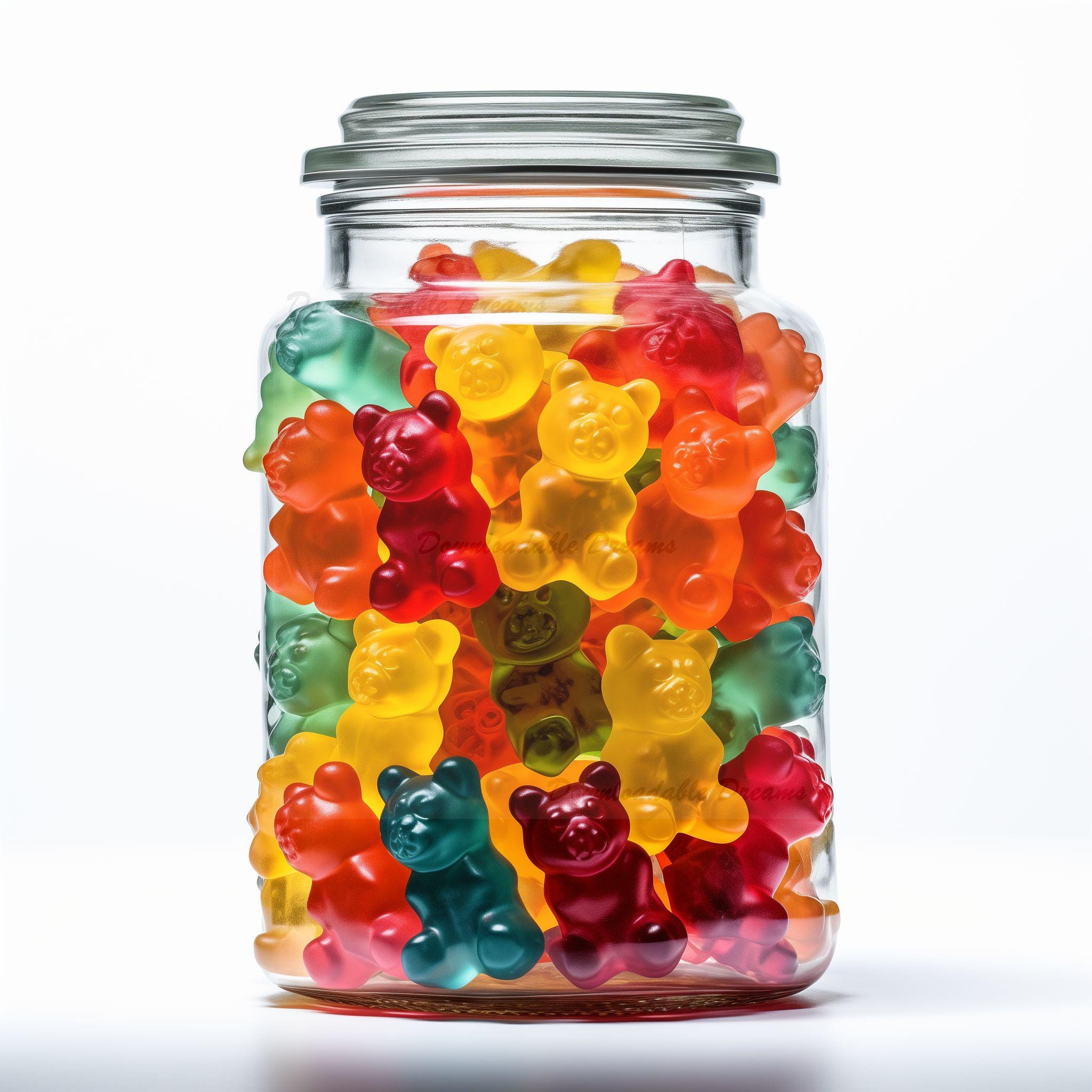 Watercolor Gummy Bears Clipart Bundle: Realistic Candy Designs (digital ...
