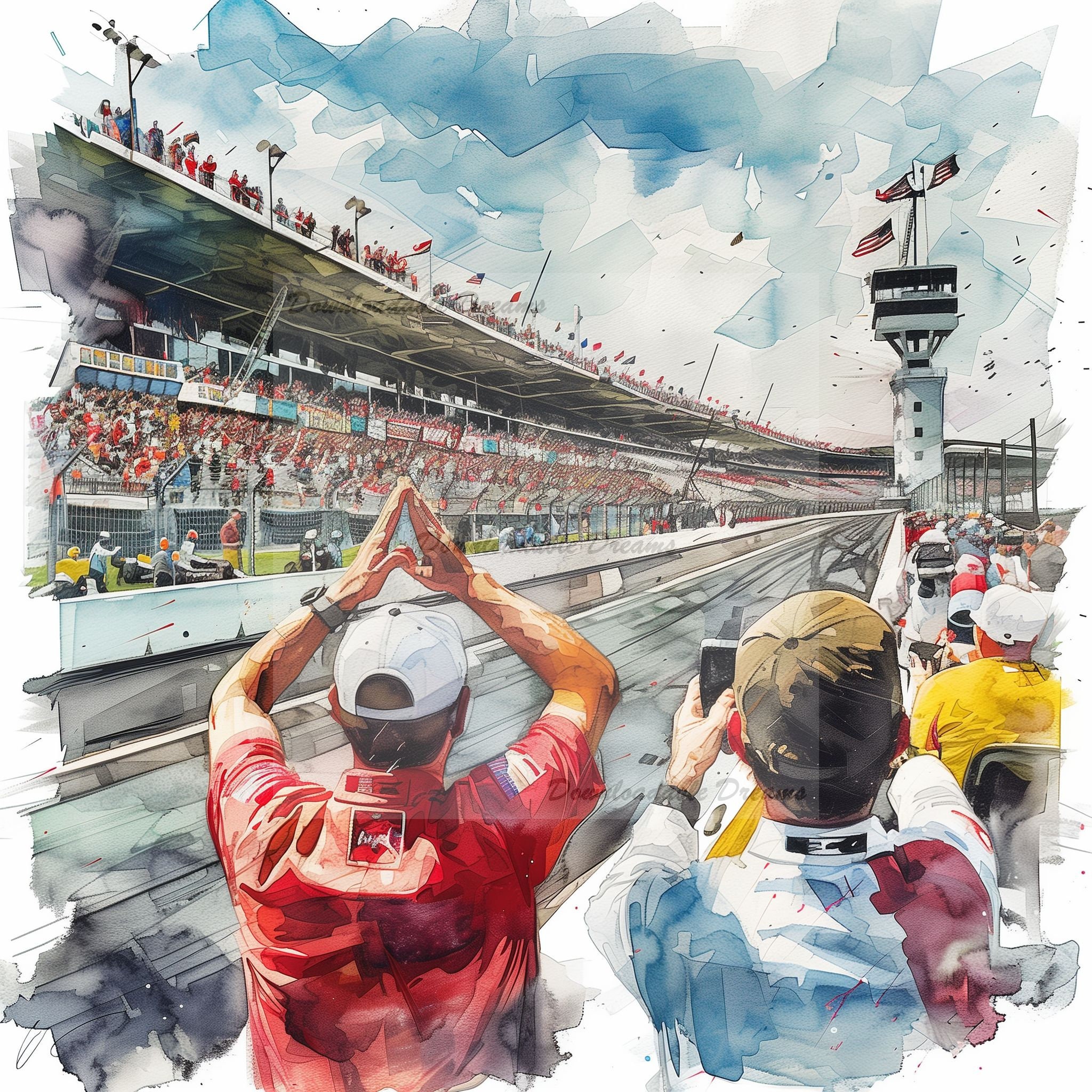 20 Indianapolis 500 Watercolor Clipart Bundle Scrapbooking Kit ...