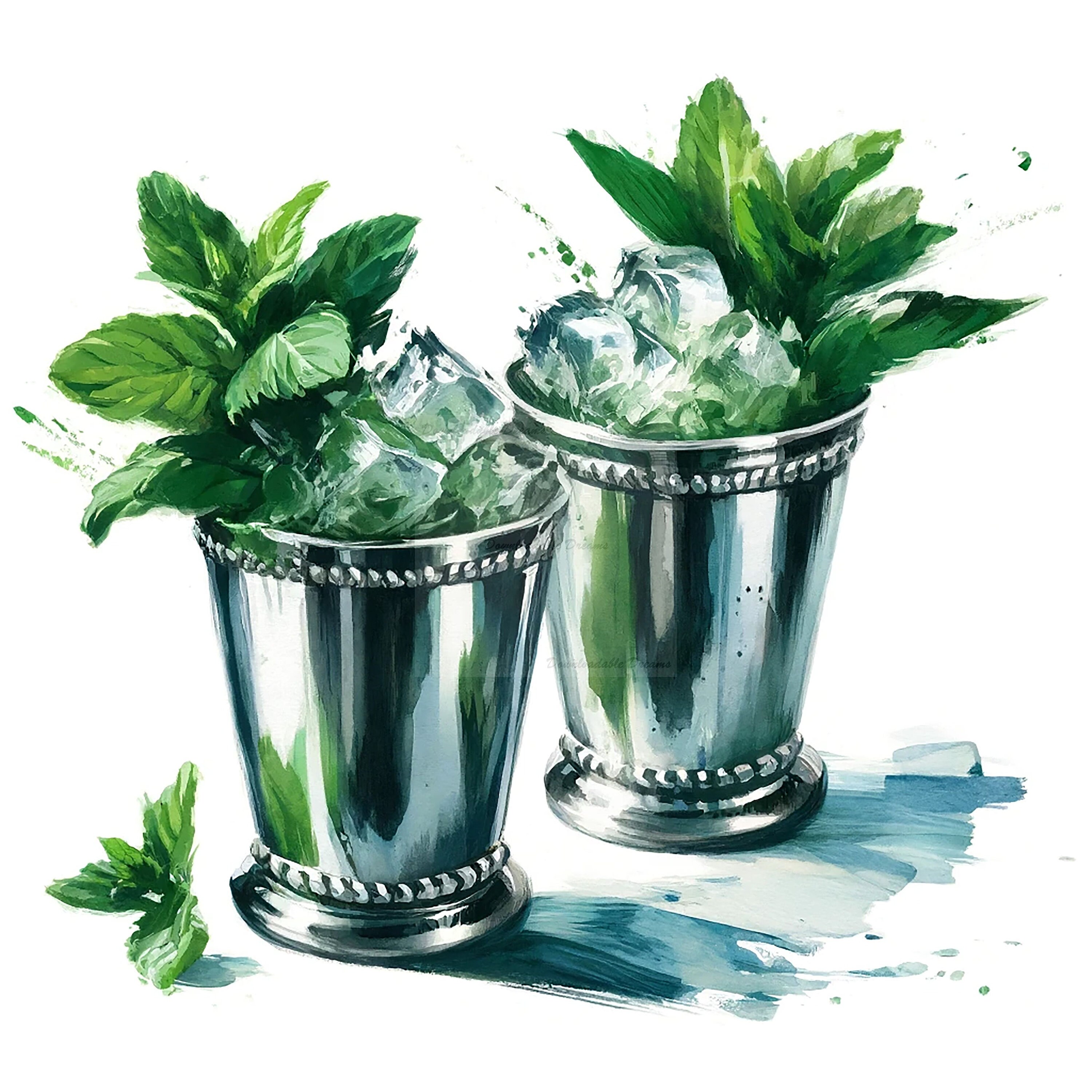20 Mint Julep Watercolor Clipart Bundle Derby Time Horse Racing High ...