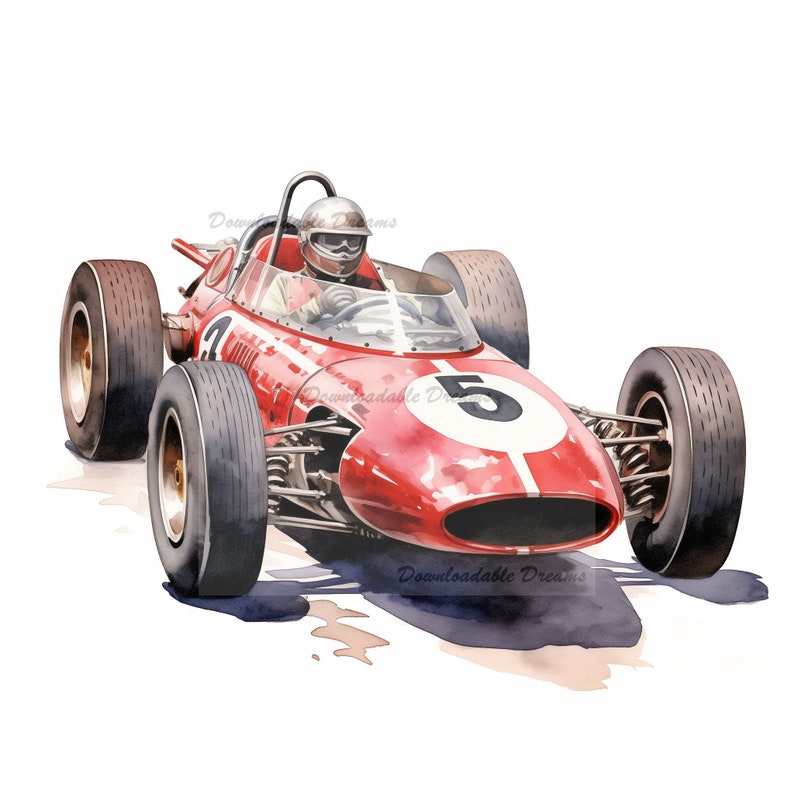 Watercolor Indy 500 Race Cars Clipart Bundle (digital Download) - Etsy