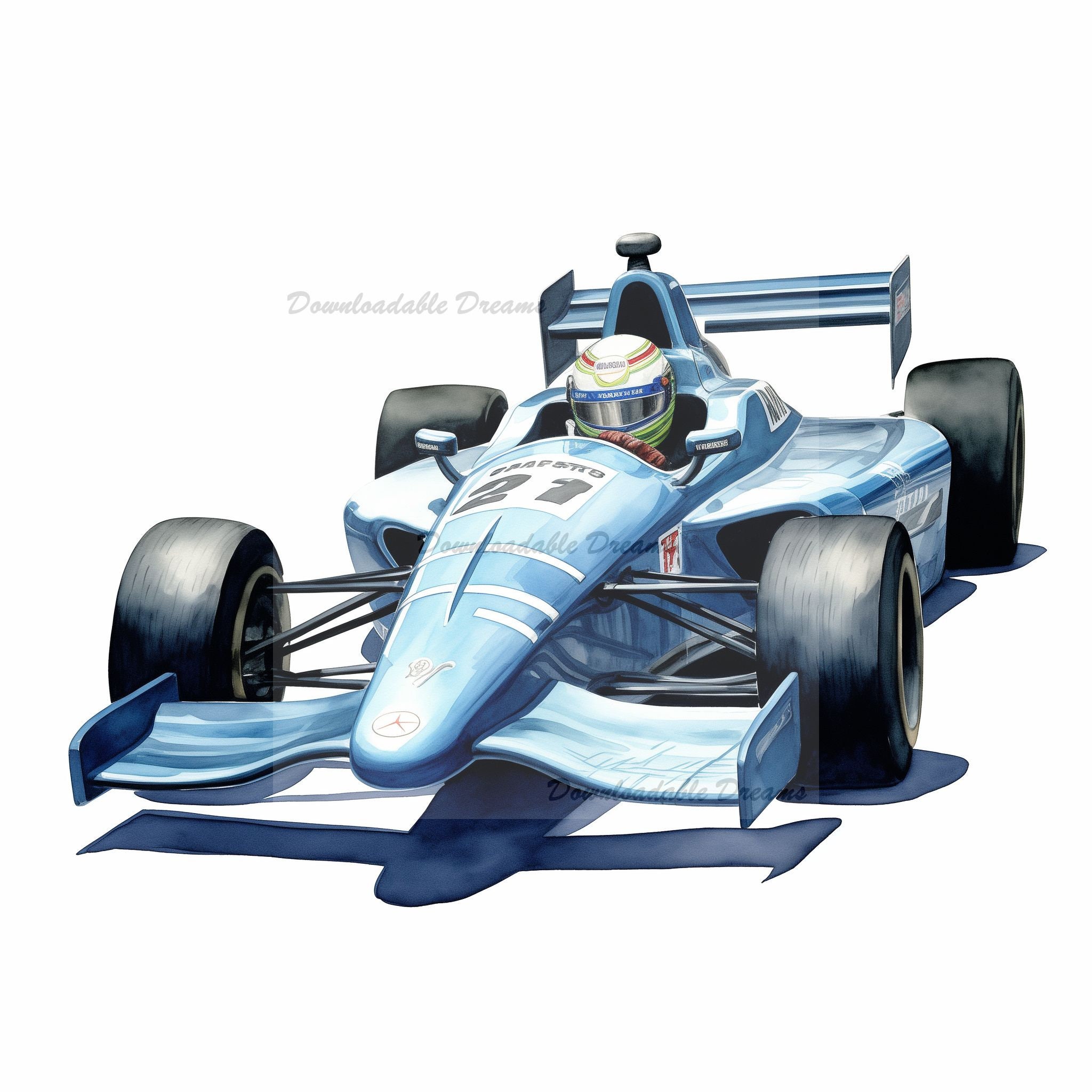 Watercolor Indy 500 Race Cars Clipart Bundle (digital Download) - Etsy