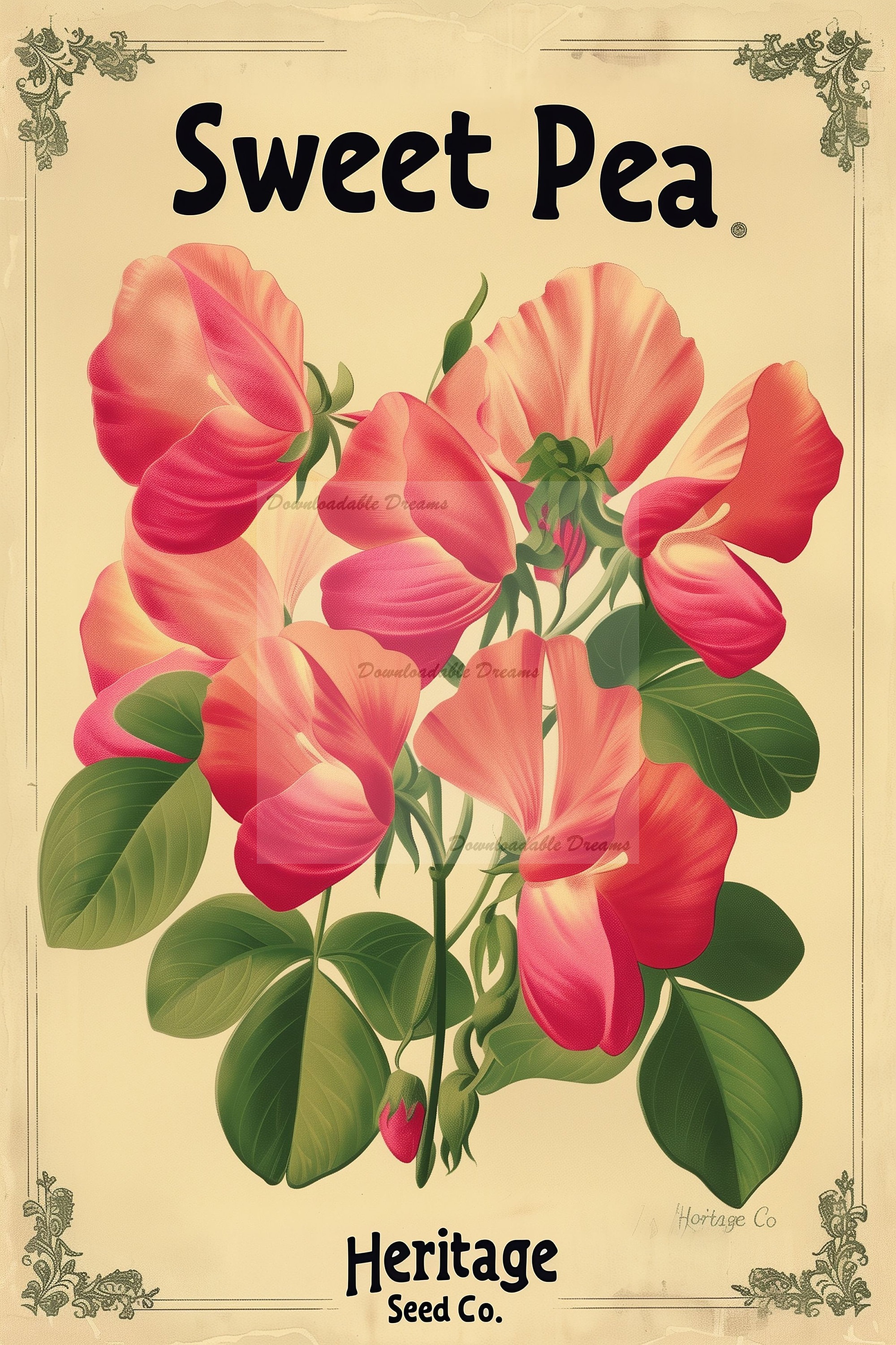 25 Beautiful Vintage Flower Seed Packet PNG Clipart Bundle Scrapbooking ...