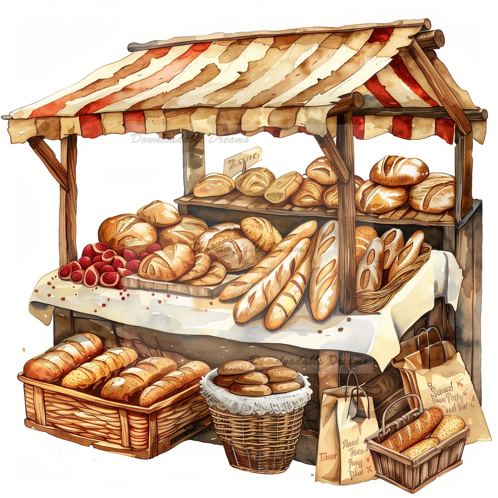 16 Farmer's Market Stands Clipart Bundle High Quality Digital JPG Image ...