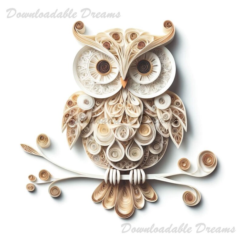 10 Quilled Owl Clipart Bundle Scrapbooking Kit Invitations Journals ...