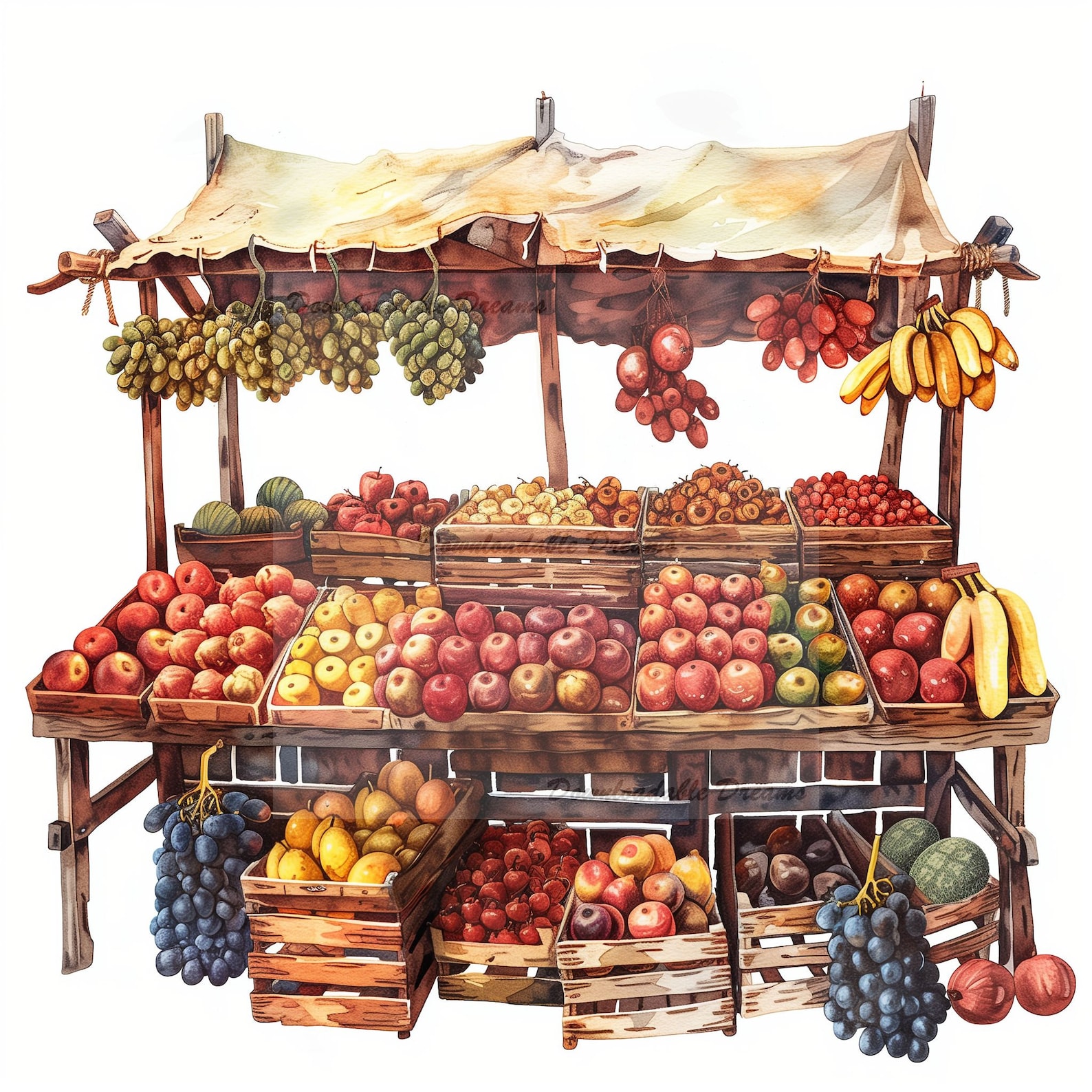 16 Farmer's Market Stands Clipart Bundle High Quality Digital JPG Image ...