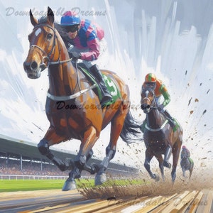 20 Horse Racing Watercolor Clipart Bundle - Derby Time High Quality ...