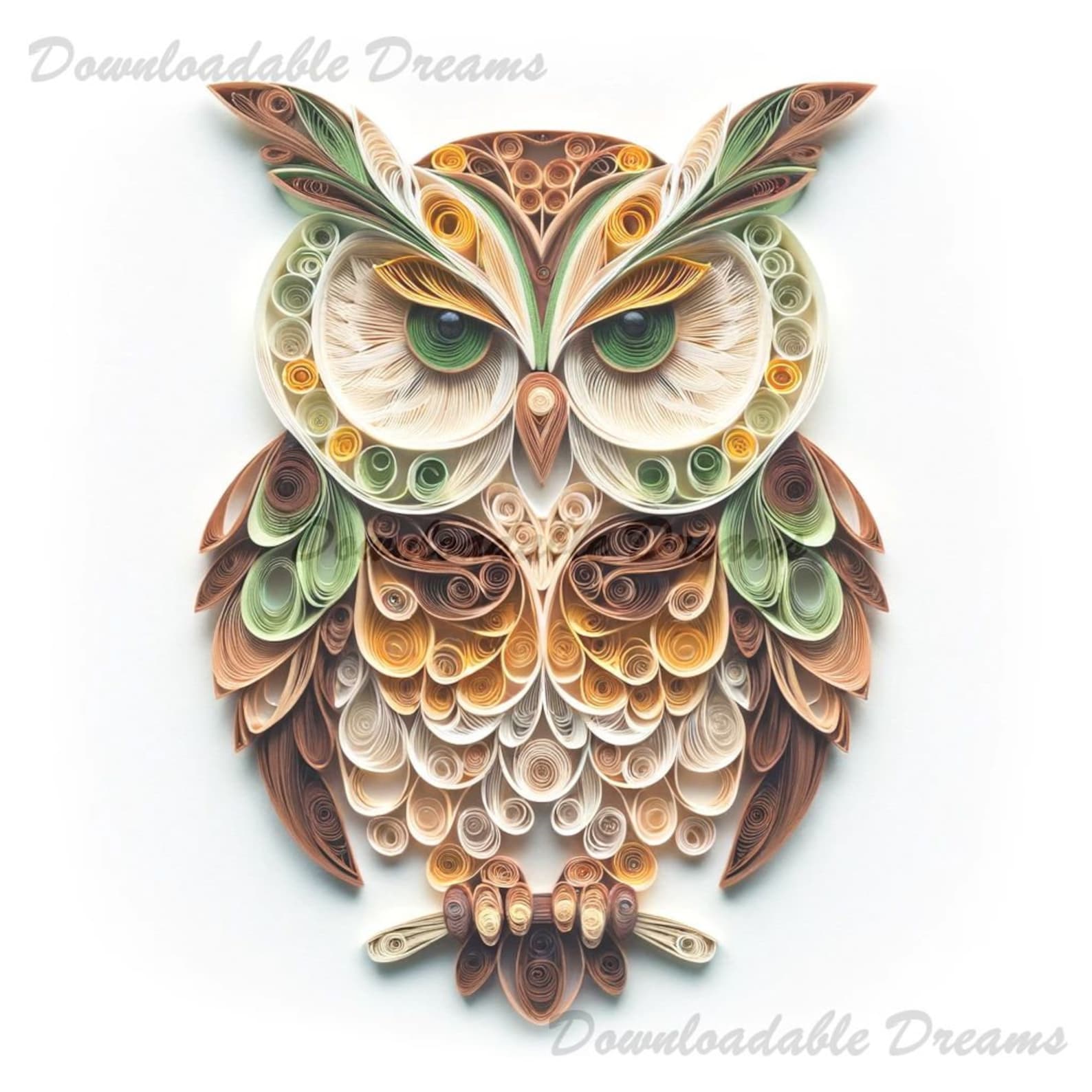 10 Quilled Owl Clipart Bundle Scrapbooking Kit Invitations Journals ...