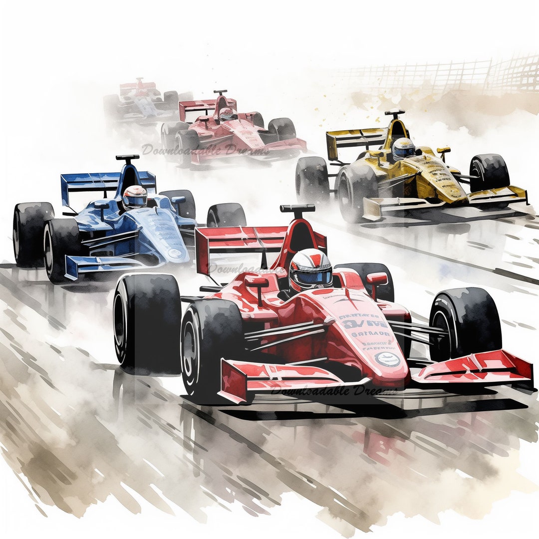 Watercolor Indy 500 Race Cars Clipart Bundle (digital Download) - Etsy