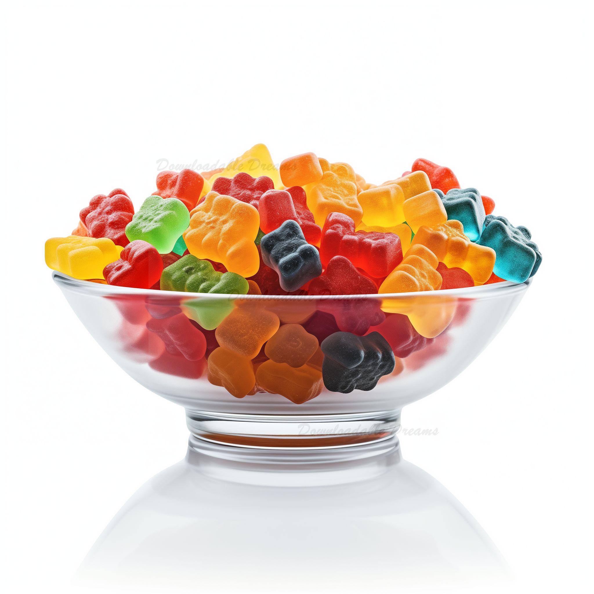 Watercolor Gummy Bears Clipart Bundle: Realistic Candy Designs (digital ...
