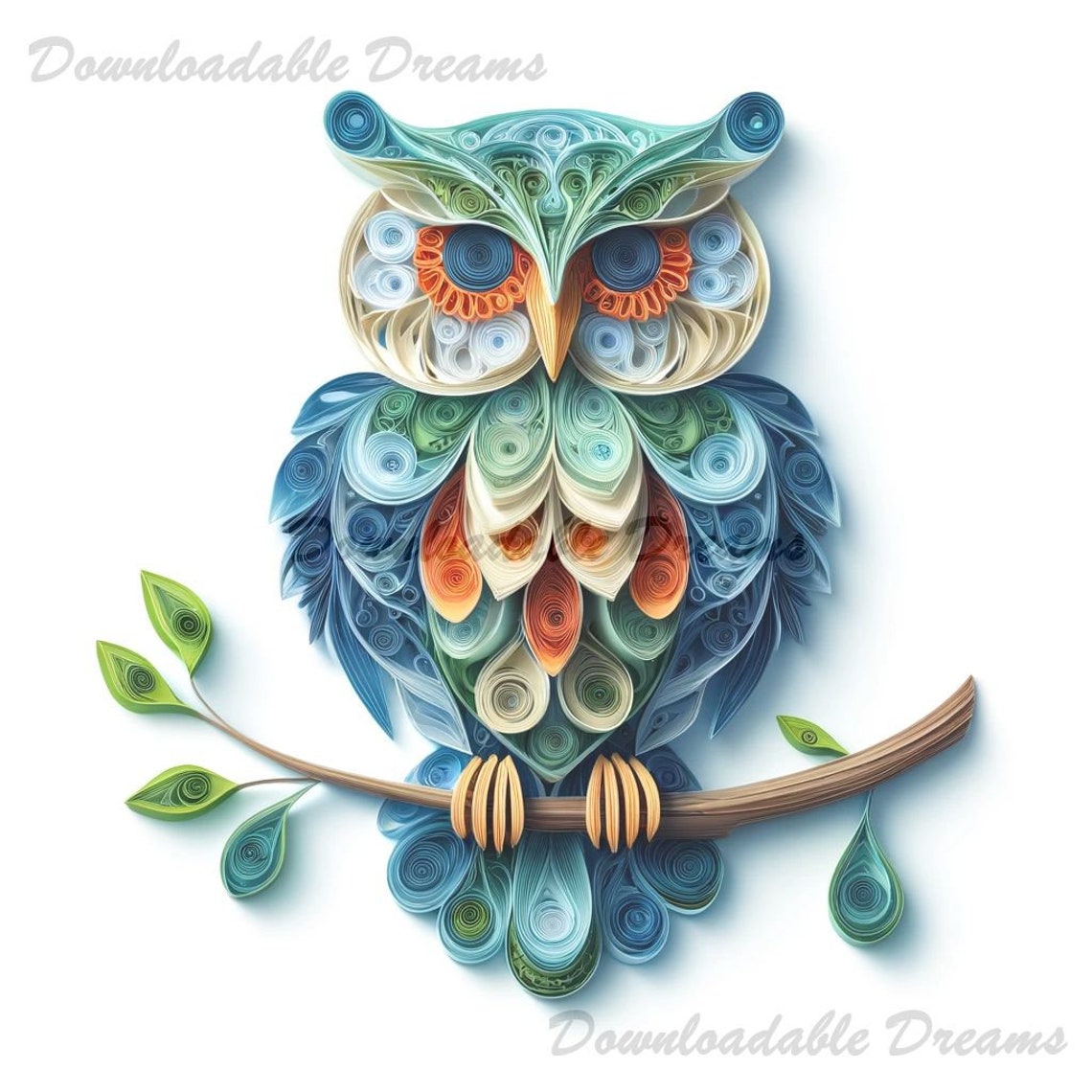 10 Quilled Owl Clipart Bundle Scrapbooking Kit Invitations Journals ...