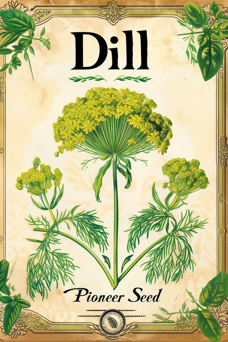 18 Vintage Herb Seed Packets PNG Clipart Bundle Scrapbooking Kit ...