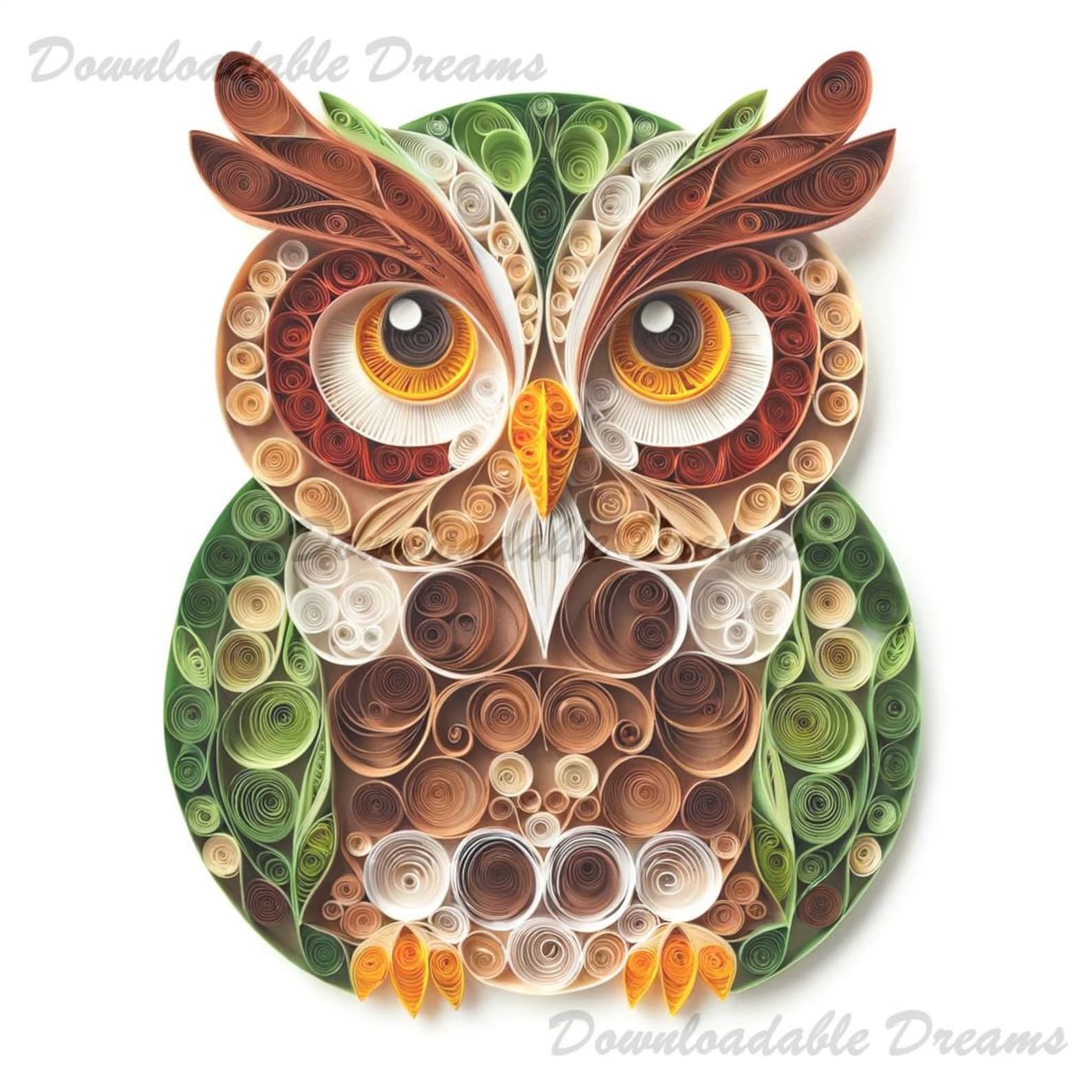 10 Quilled Owl Clipart Bundle Scrapbooking Kit Invitations Journals ...