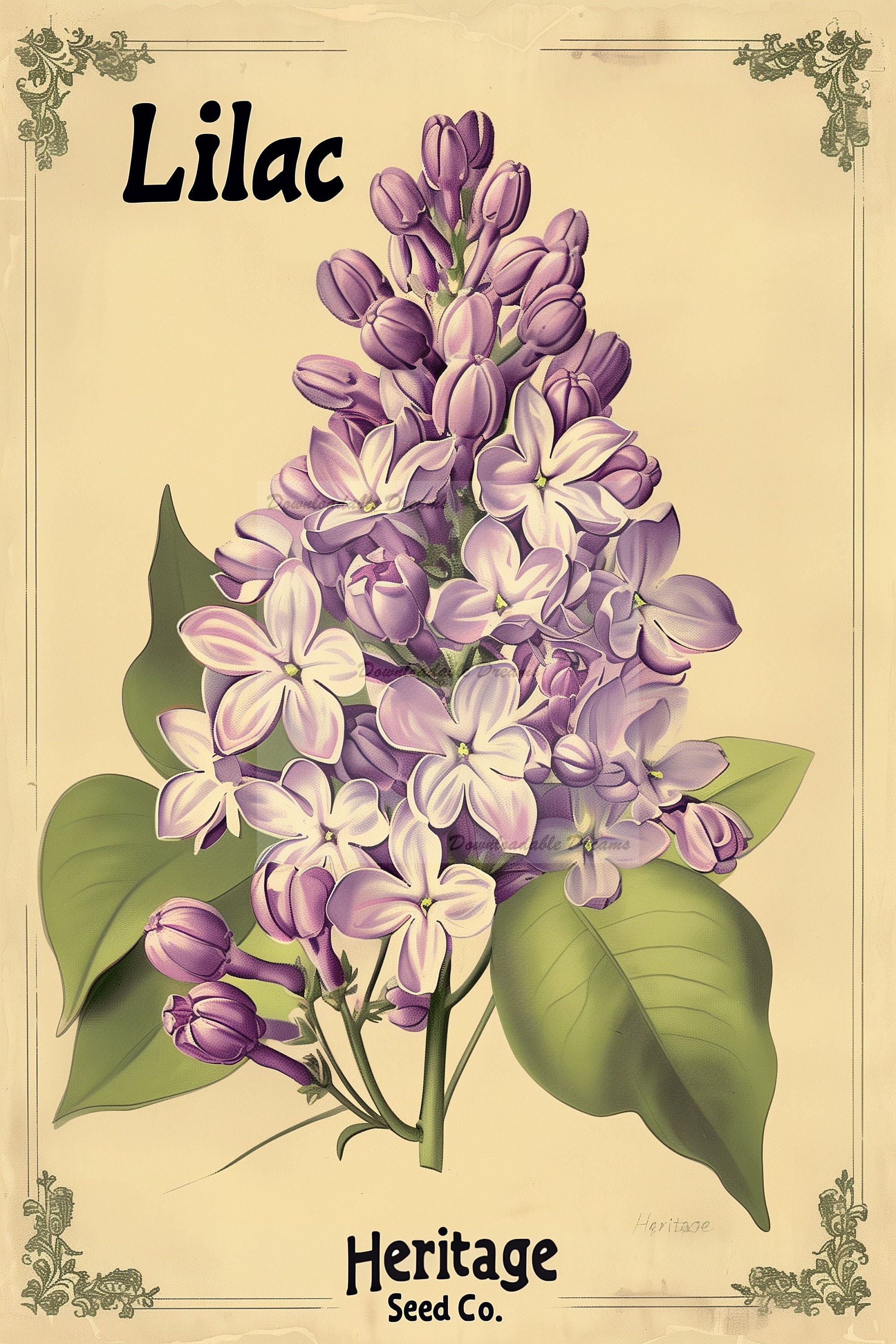 25 Beautiful Vintage Flower Seed Packet PNG Clipart Bundle Scrapbooking ...