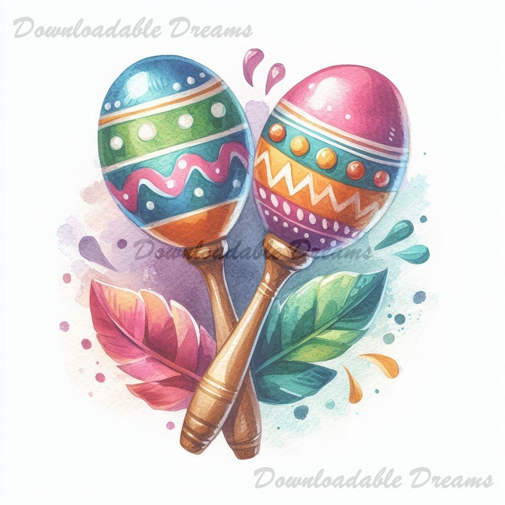 30 Cinco De Mayo Watercolor Clipart Bundle High Quality Digital Image ...