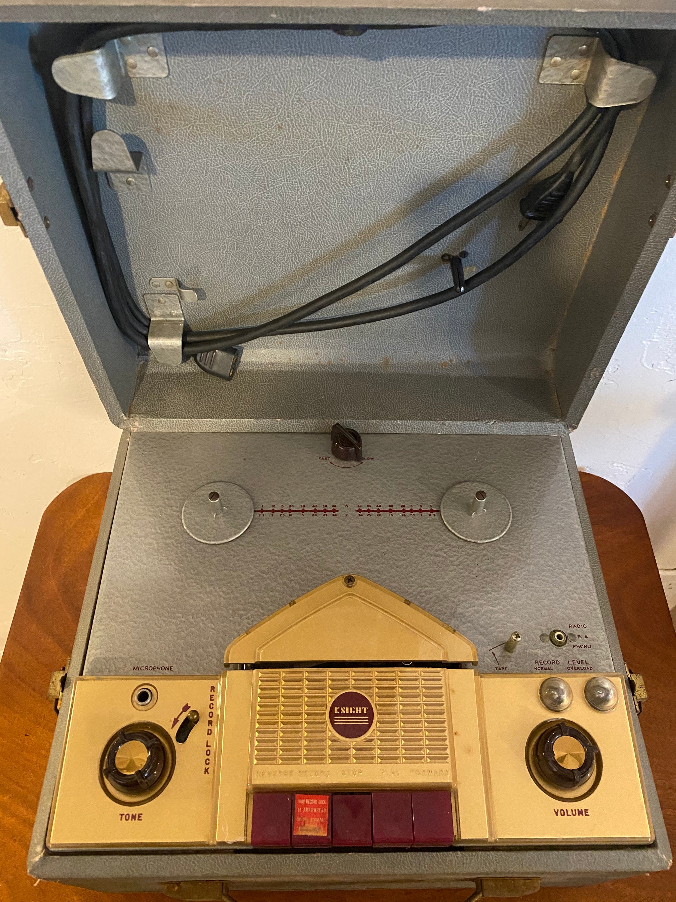 Vintage 1950s Knight 96RX635 Reel to Reel Tape Recorder Tested ...