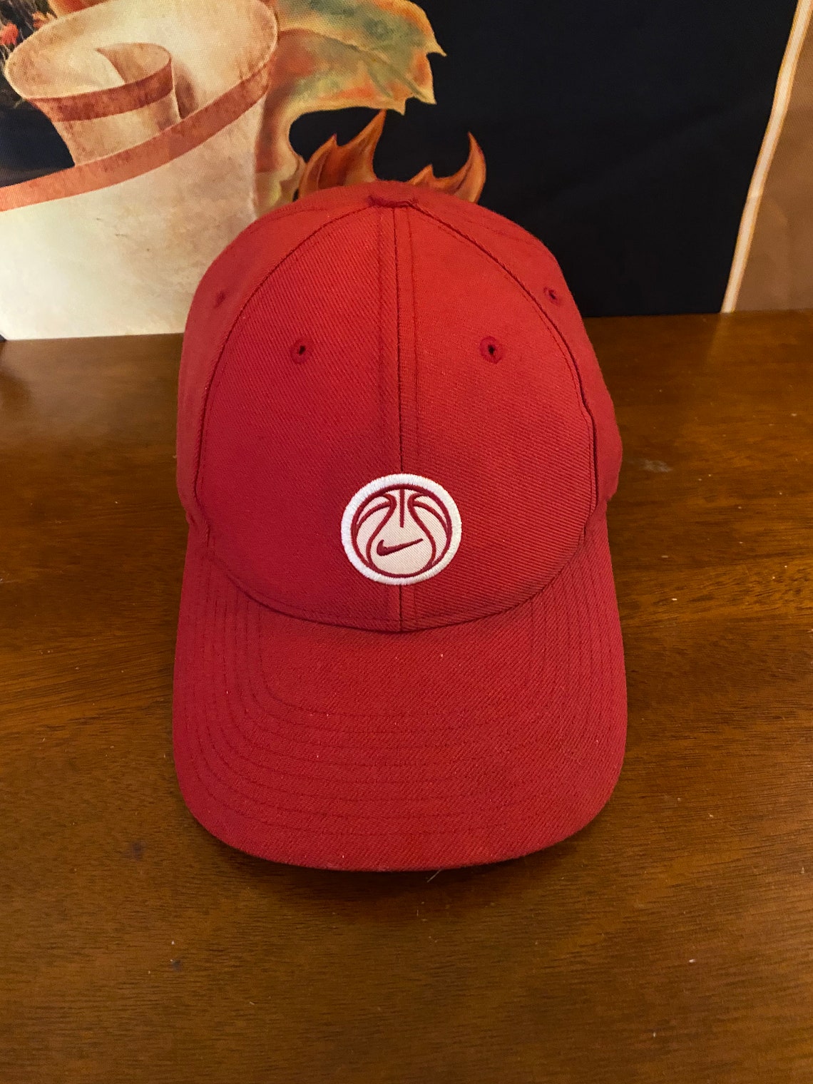 Vintage Nike Swoosh Basketball NBA Red & White Fitted Hat Cap - Etsy