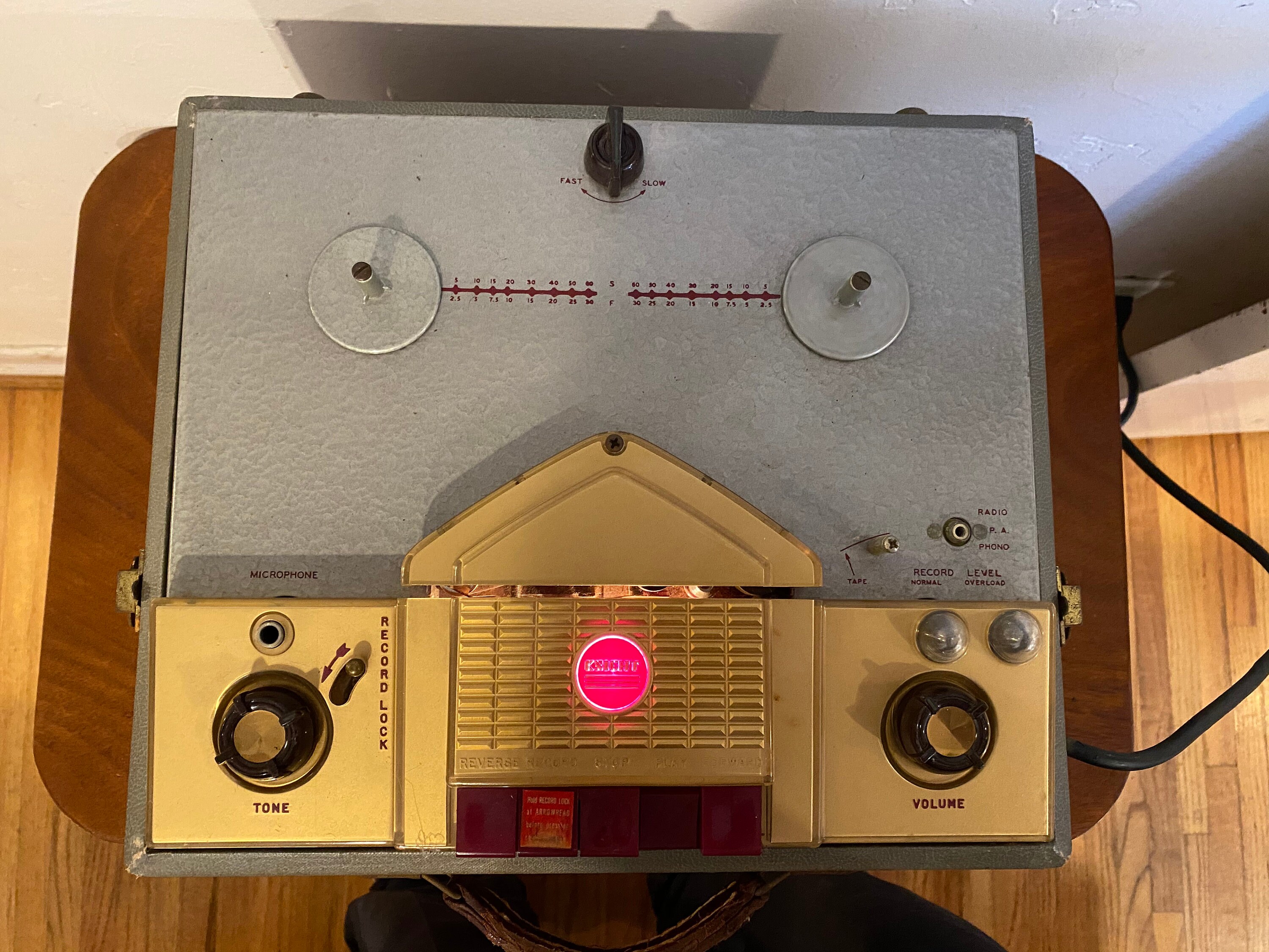 Vintage 1950s Knight 96RX635 Reel to Reel Tape Recorder Tested ...