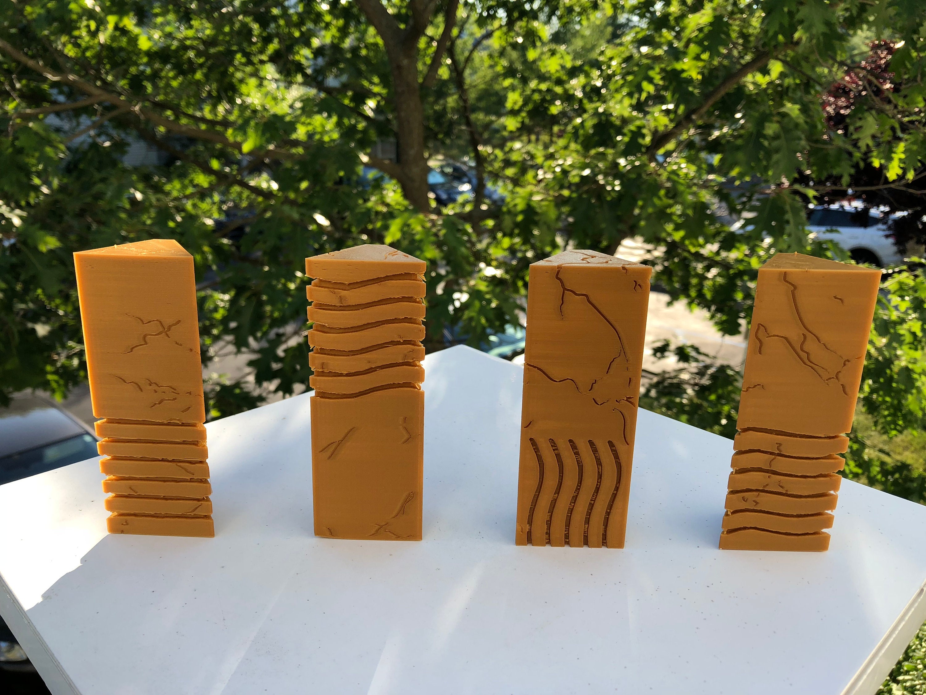 Half-size the Fifth Element Inspired PLA Elemental Stones (water, Wind ...
