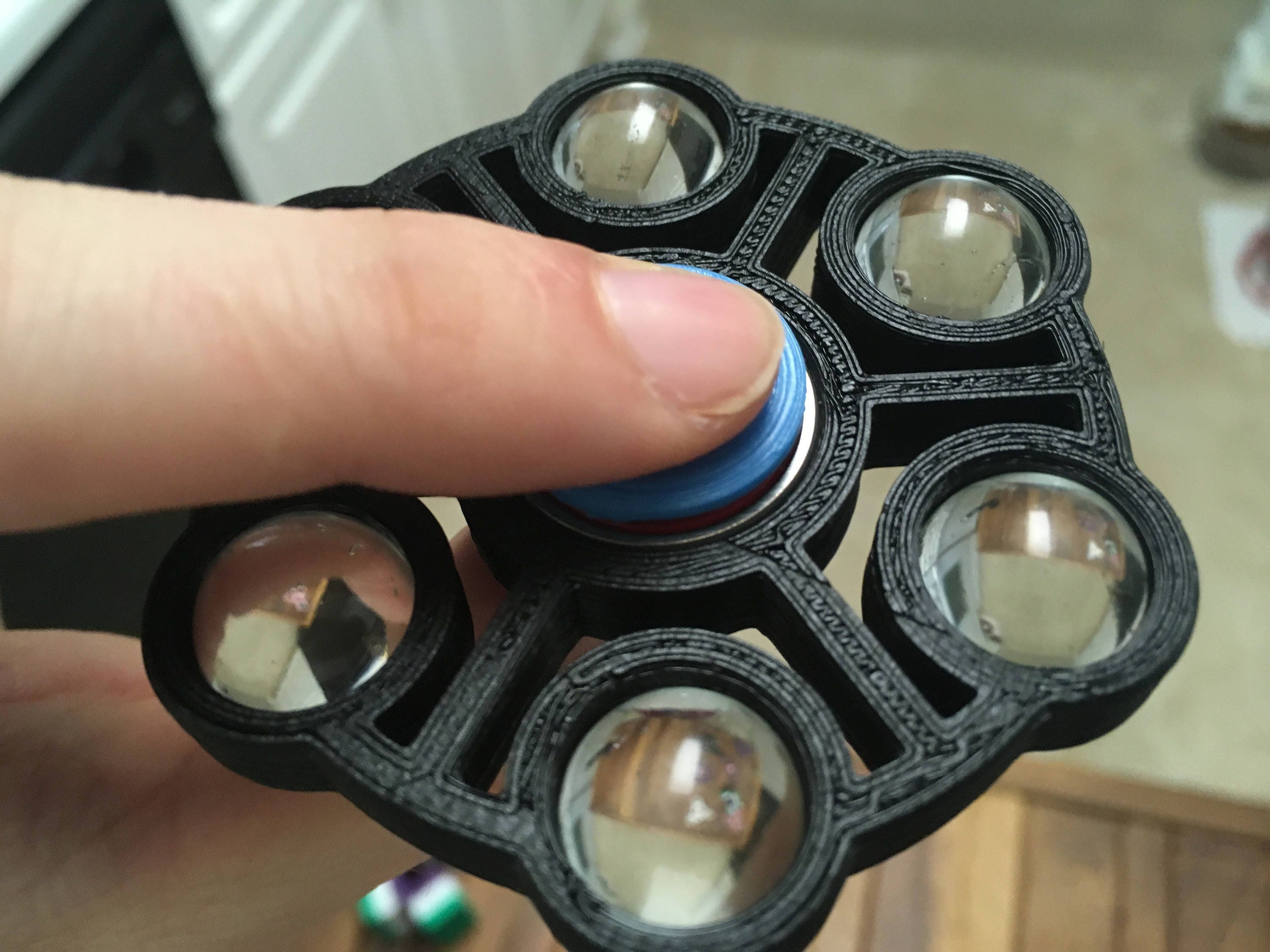 Custom Glass Fidget Spinner Toy EDC W/ ABEC-9 Bearing 6 100% - Etsy