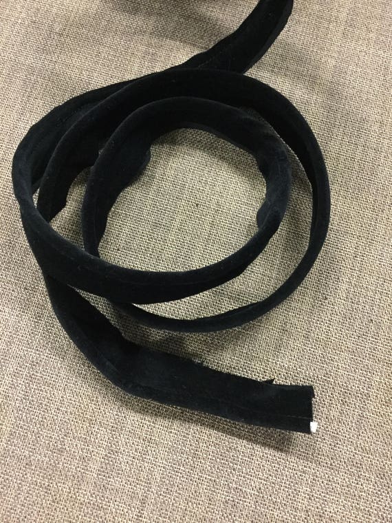 Black Velvet Piping by the Yard 100% Cotton Velvet - Etsy
