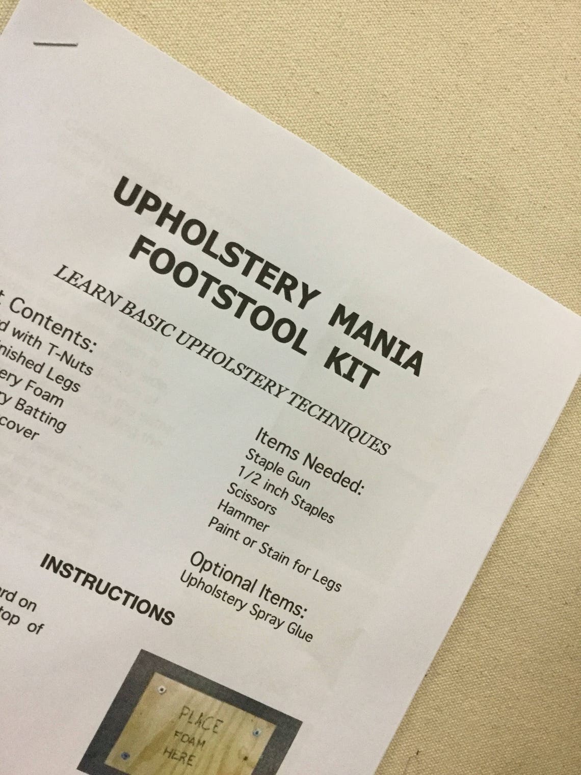 DIY Footstool Kit - Etsy
