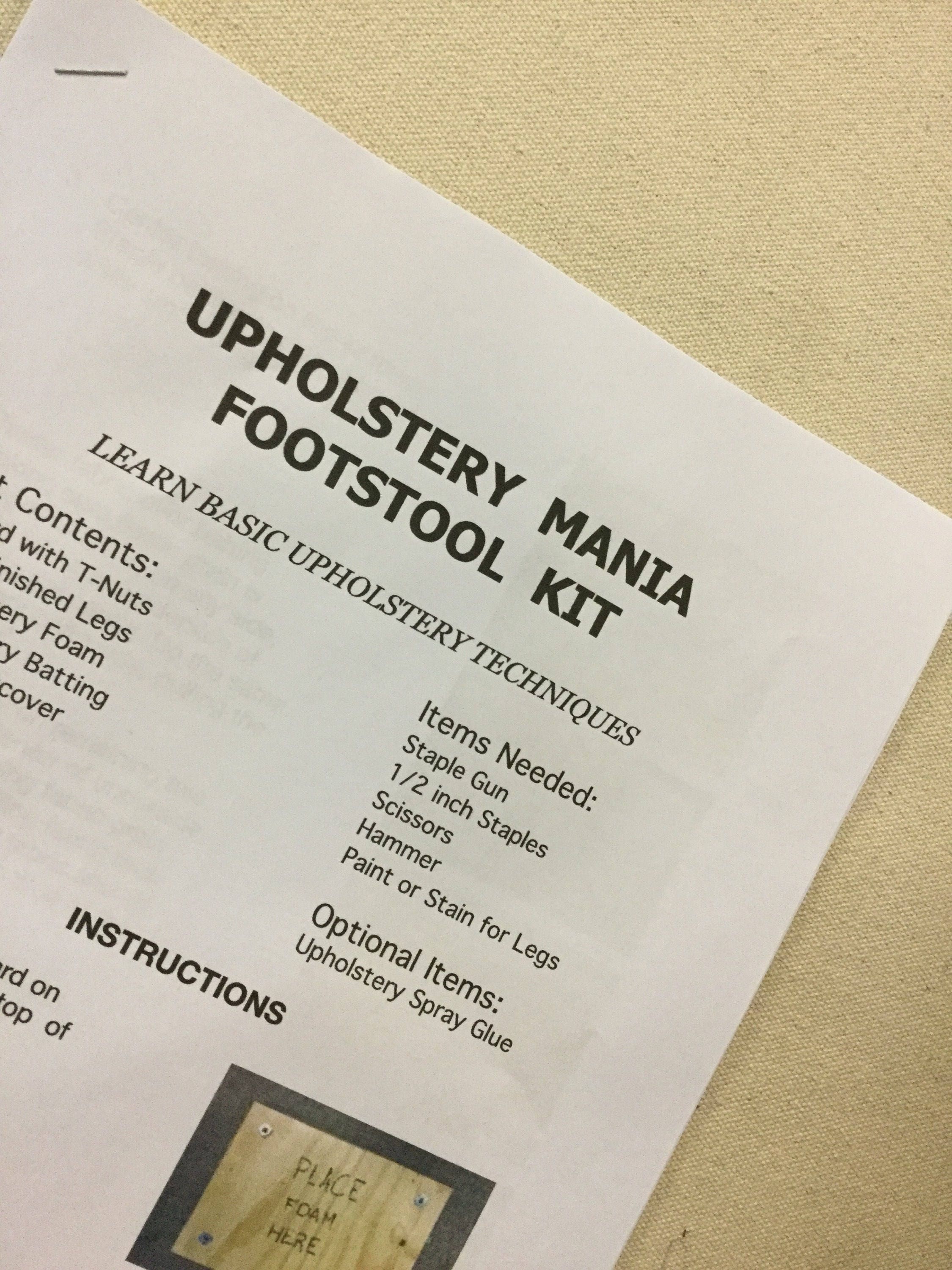 DIY Footstool Kit | Etsy