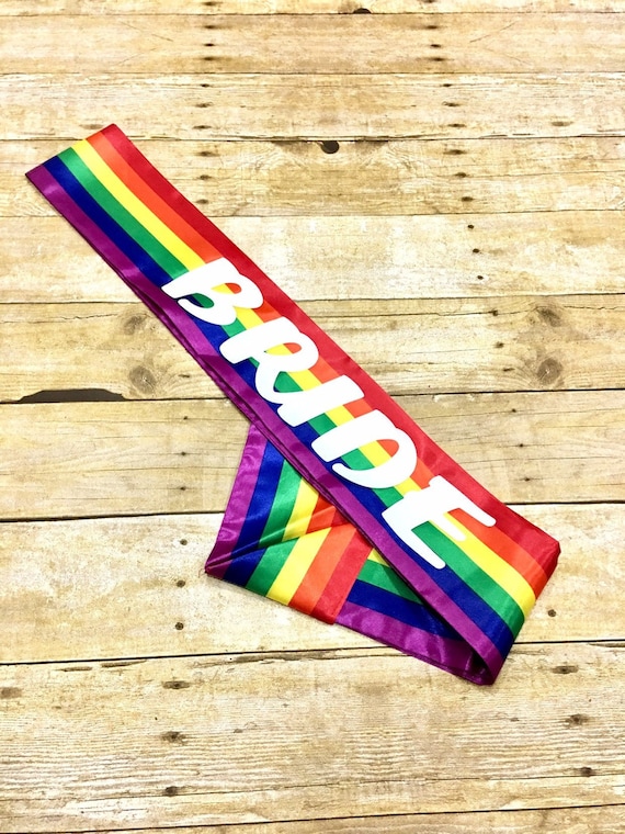 Rainbow Sash for Party LGBT Sash for Bachelorette Gay Pride - Etsy