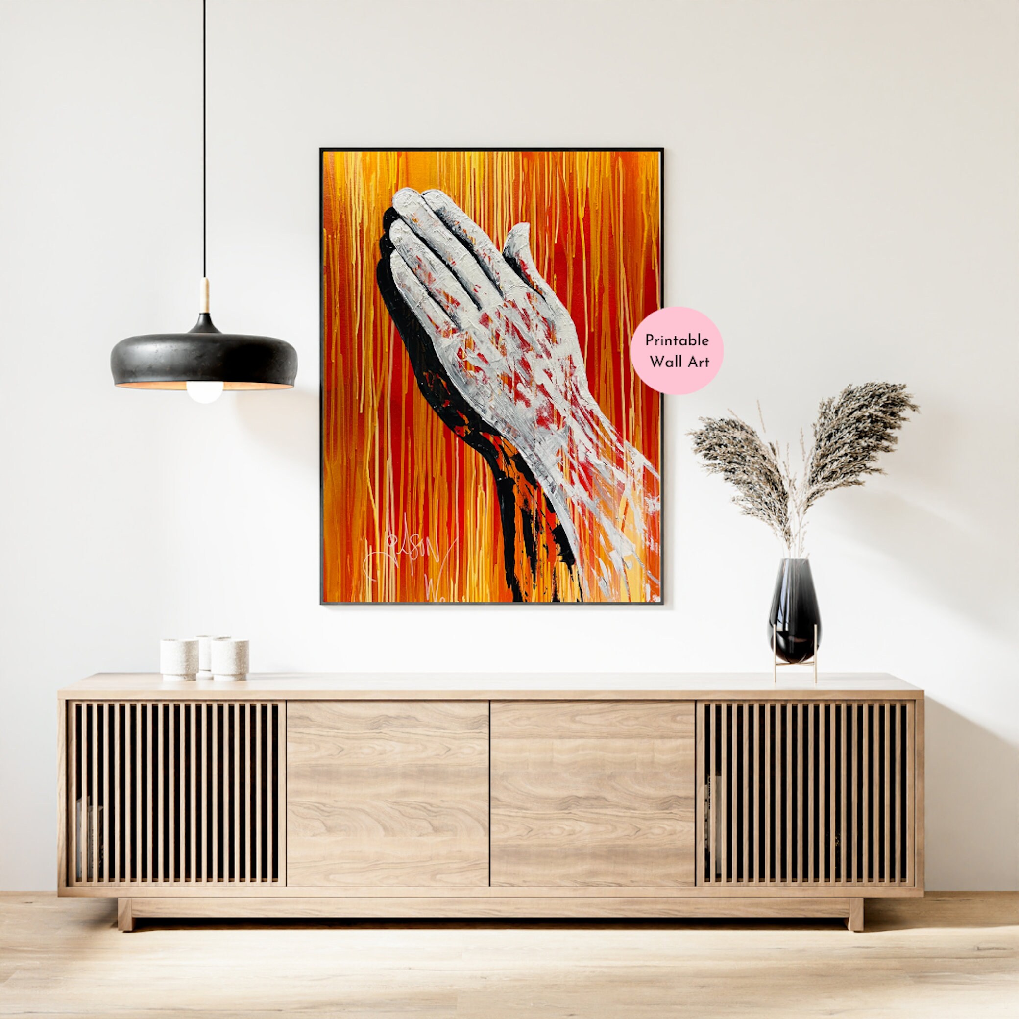 Praying Through Adversity | Digital Downloadable Print | Praying Hands ...