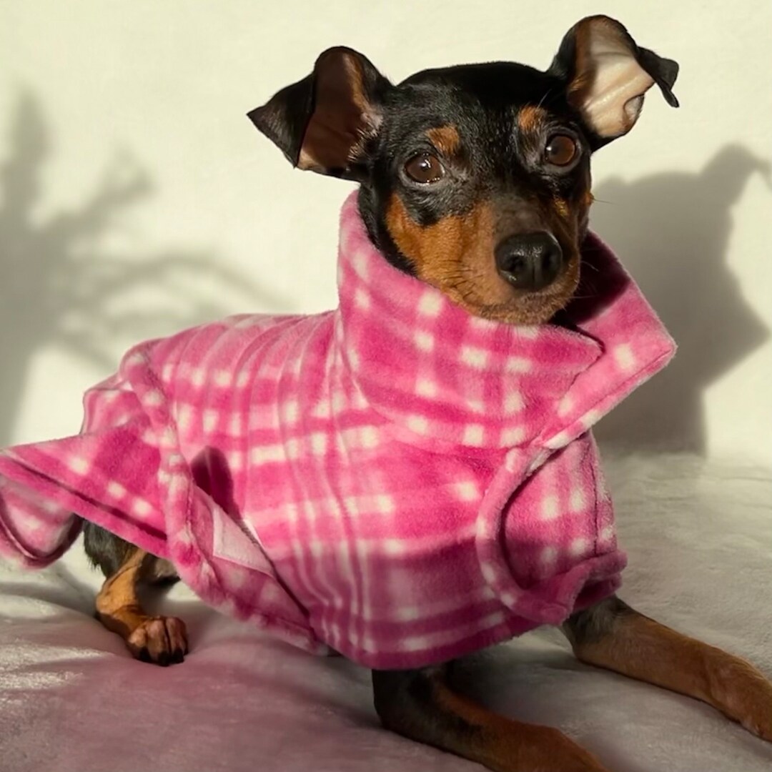 Adjustable Comfort Wrap Poncho Pink Dog Coat Small Breed Dog Sweater - Etsy