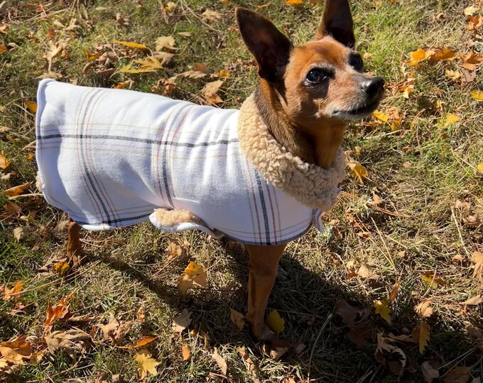 Sherpa Lined Flannel - Adjustable Comfort Wrap Poncho - Dog Coat ...