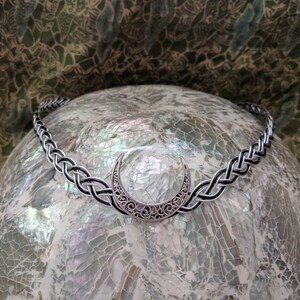 Braided Moon Crown Braided Goddess Crown Moon Crown Moon - Etsy