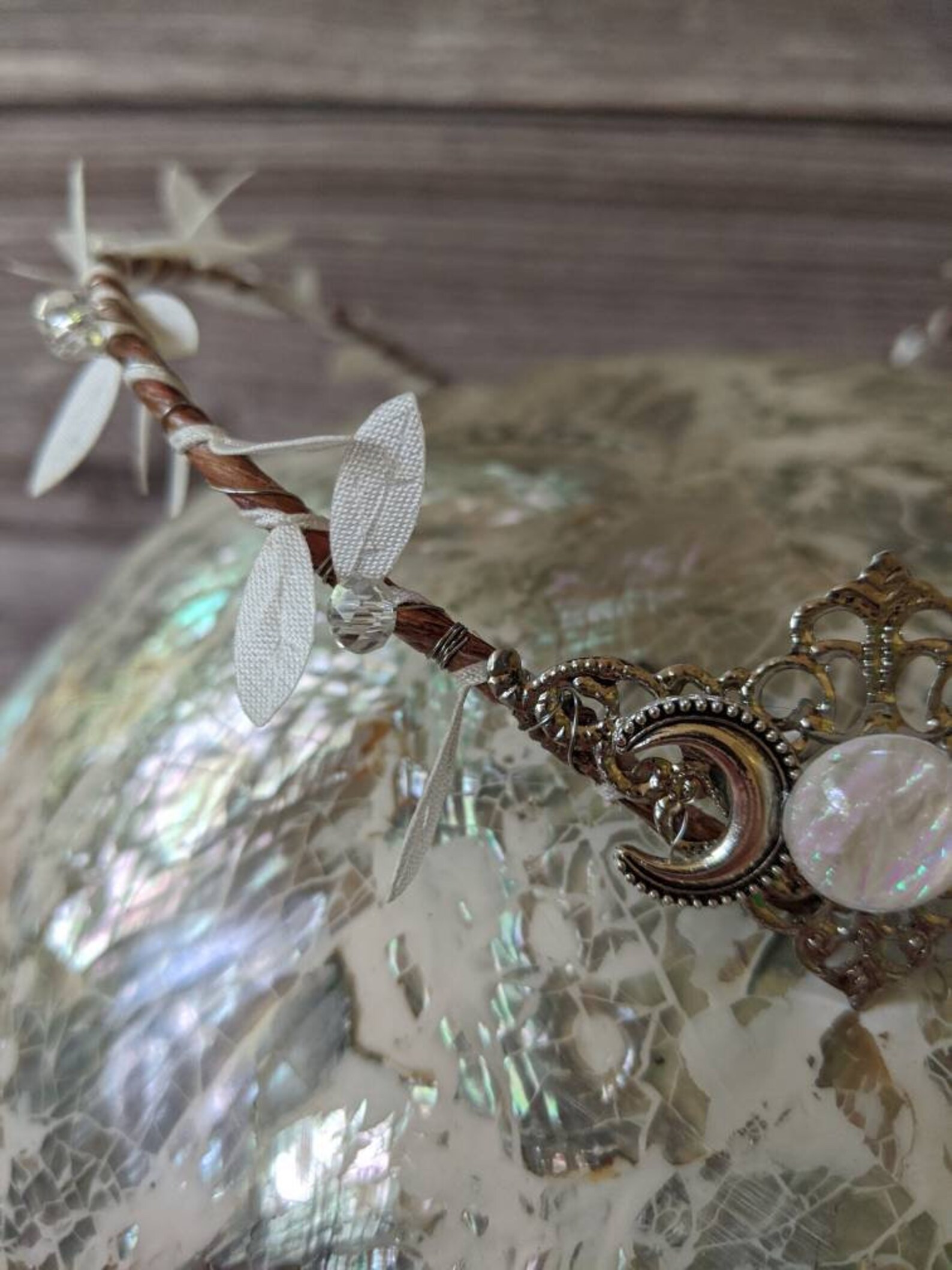 Moon Circlet Triple Moon Crown Handfasting Circlet - Etsy