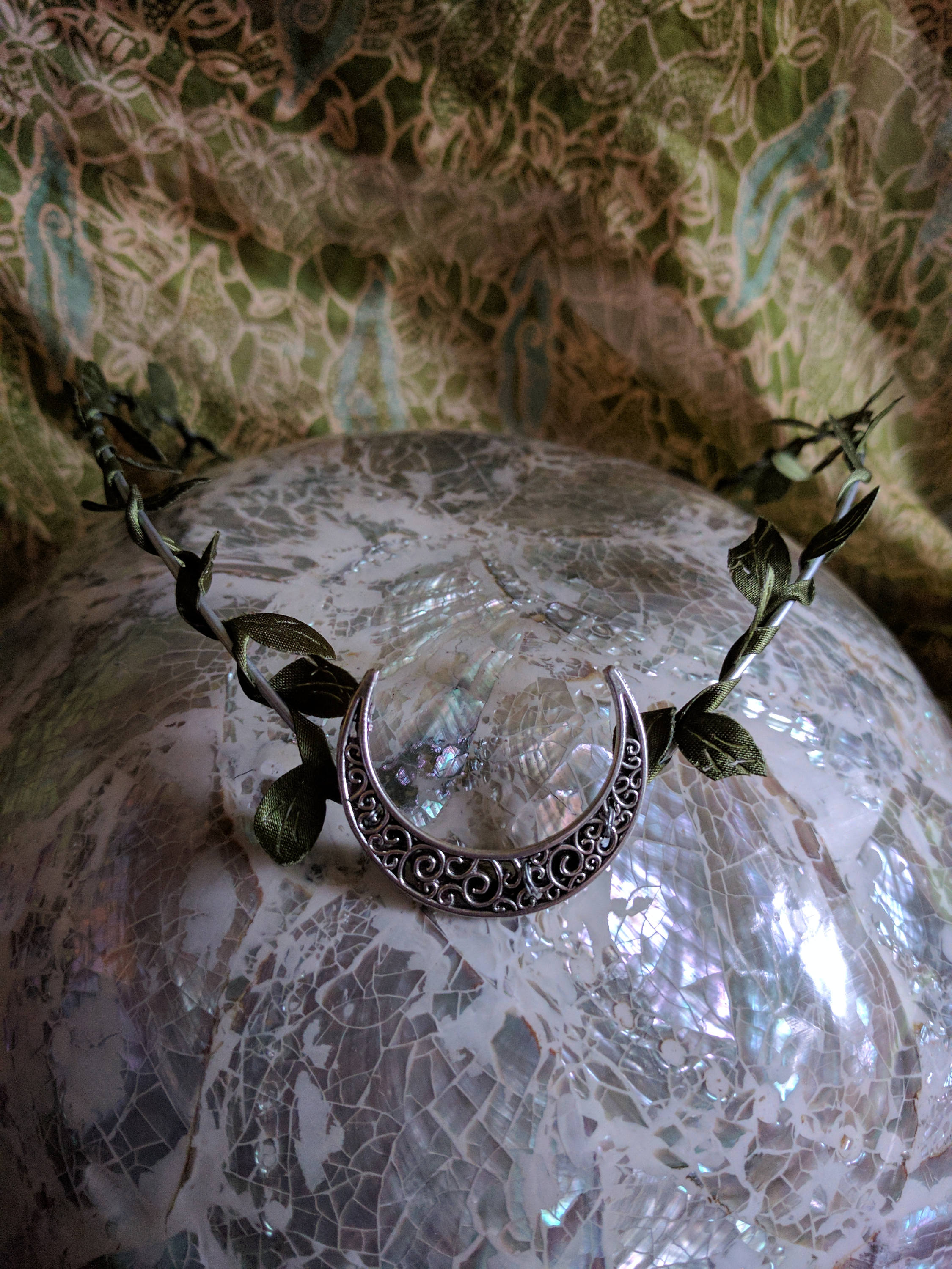 Elven Crown Woodland Tiara Goddess Headpiece Moon - Etsy