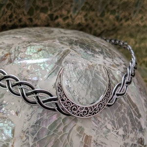 Braided Moon Crown Braided Goddess Crown Moon Crown Moon Circlet ...