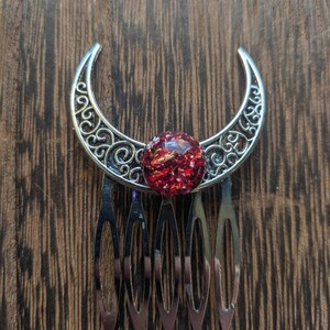 Moon Hair Comb Handfasting Hair Comb Wedding Hair Comb Goddess Hair ...