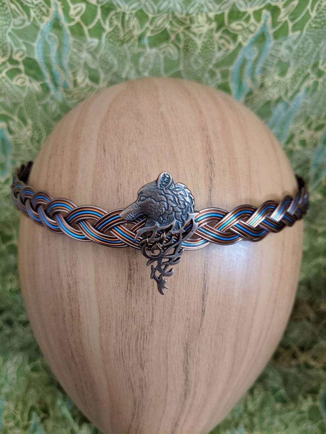 Celtic Braid Wolf Circlet Woven Circlet Man's - Etsy