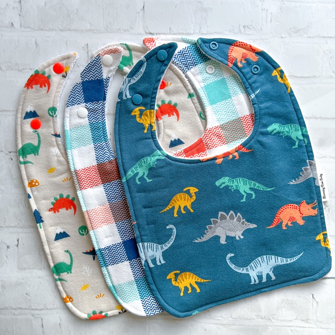 Dinosaur Baby Boy Bibs, Dinosaur Nursery, Dino Baby Shower, Feeding ...
