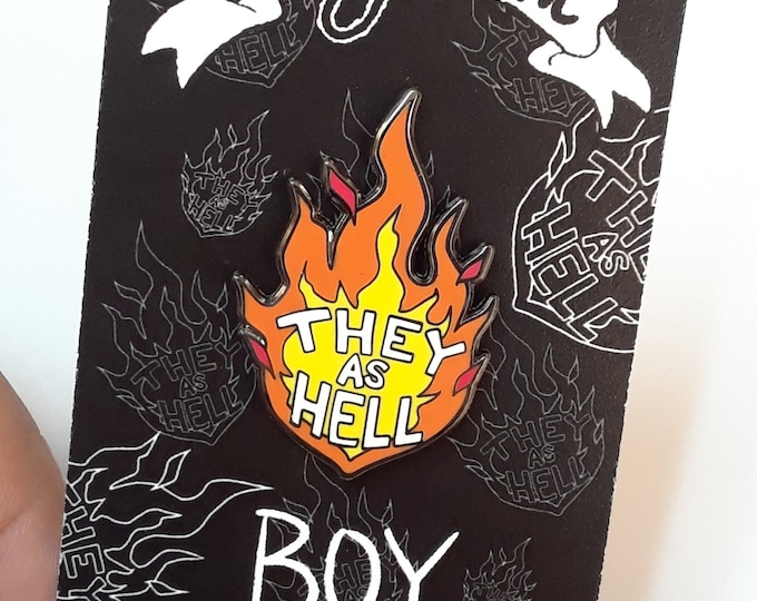 They as HELL Pride Hard Enamel Pin - Etsy