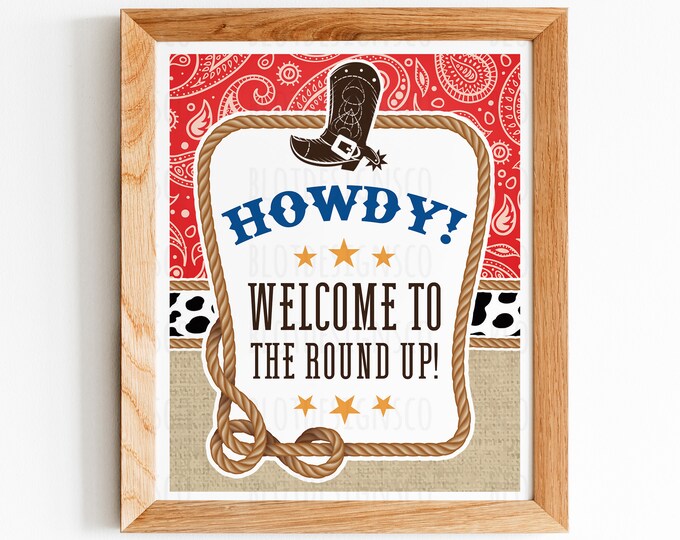 Western Cowboy Rodeo Welcome Sign Cowboy Table Sign Cowboy - Etsy