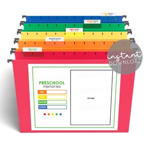 Full Page Memory Box Kit, Memory Box Labels Stickers, Editable PDF ...