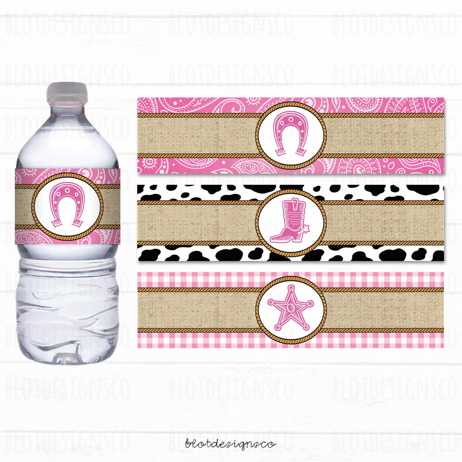 Printable Western Rodeo Cowgirl Water Bottle Labels Cowgirl | Etsy