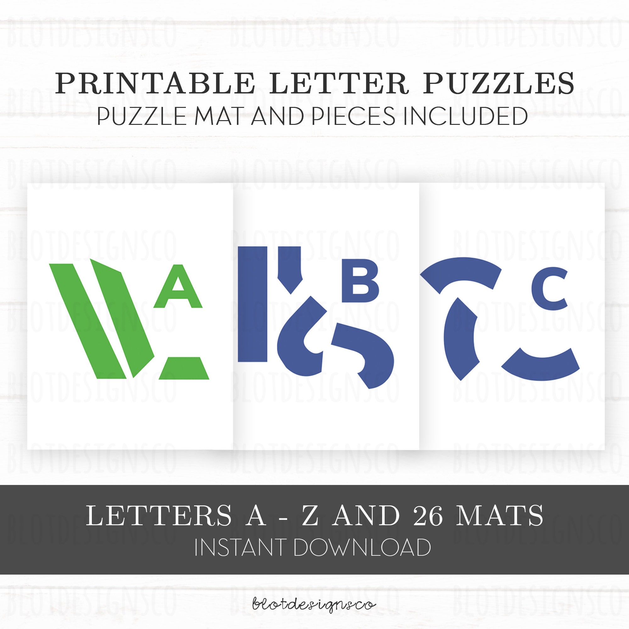 Alphabet Letter Building Puzzles Printable Preschool | Etsy