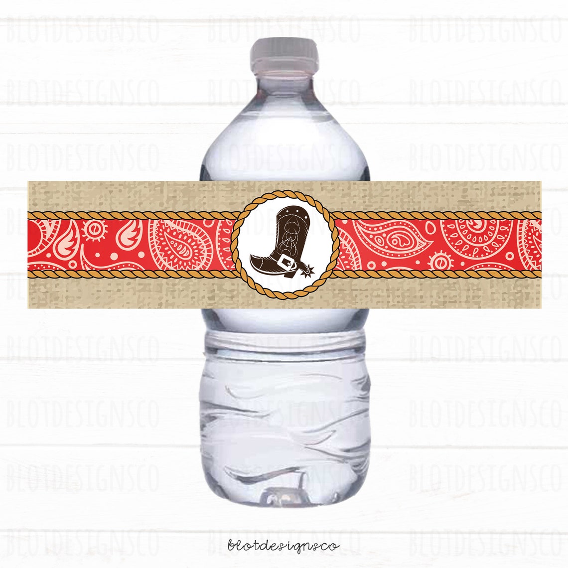 Printable Western Rodeo Cowboy Water Bottle Labels Cowboy - Etsy