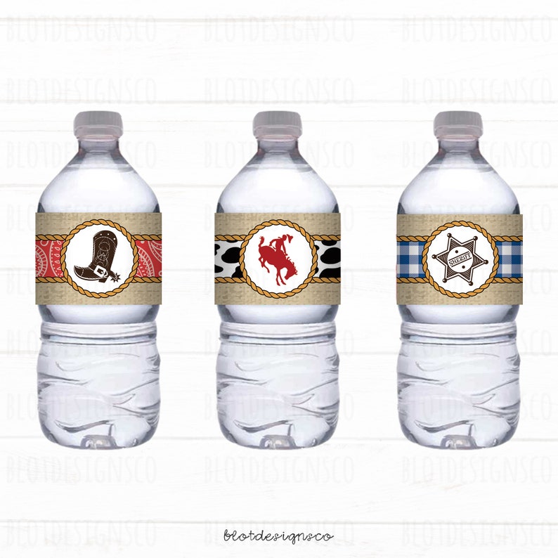 Printable Western Rodeo Cowboy Water Bottle Labels Cowboy - Etsy