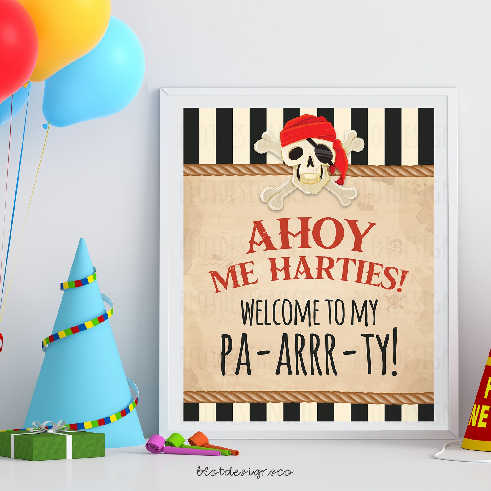 Pirate Birthday Welcome Sign PRINTABLE Pirate Birthday Party | Etsy