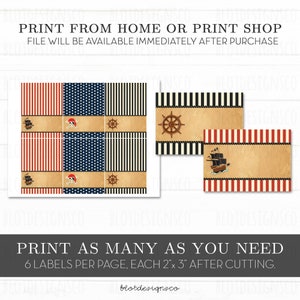 Pirate Birthday Party Printable, Pirate Food Tents, Pirate Party Favors ...