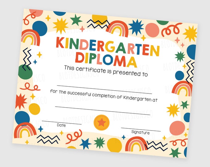 Printable Preschool Graduation Editable Diploma, Customizable Preschool ...