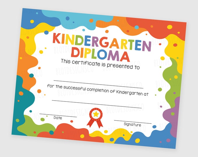 Printable Preschool Graduation Editable Diploma, Customizable Preschool ...