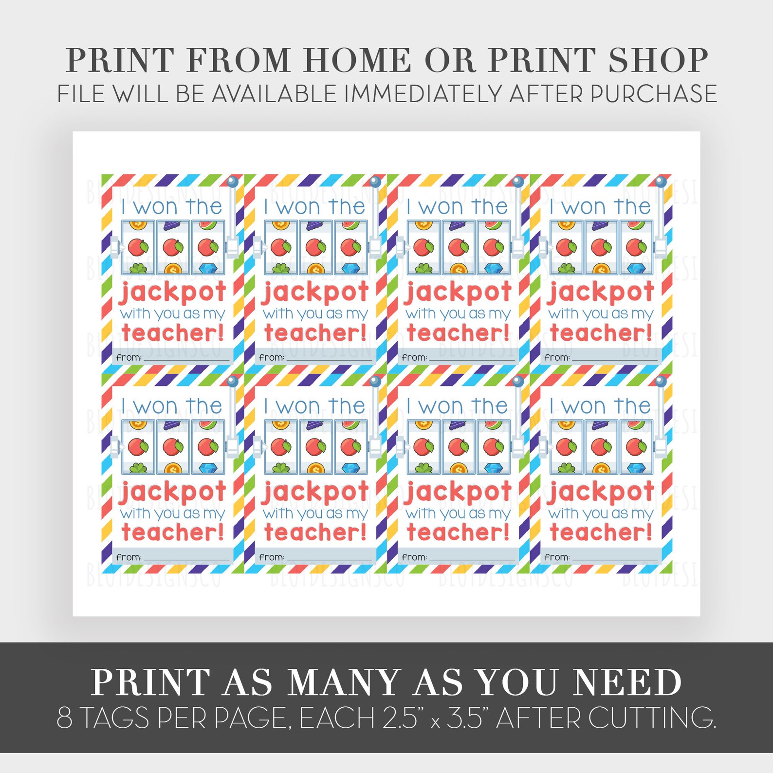 I Hit the Jackpot Scratch off Lottery Gift Tag Printable - Etsy